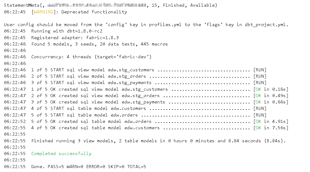 Run Dbt With Dbt Fabric Adapter In A Fabric Notebook A Step By Step